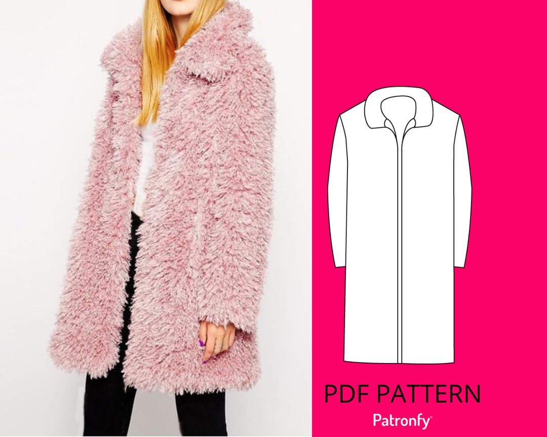 Lola Coat PDF Sewing Pattern Oversized Coat Pattern 6 - Etsy