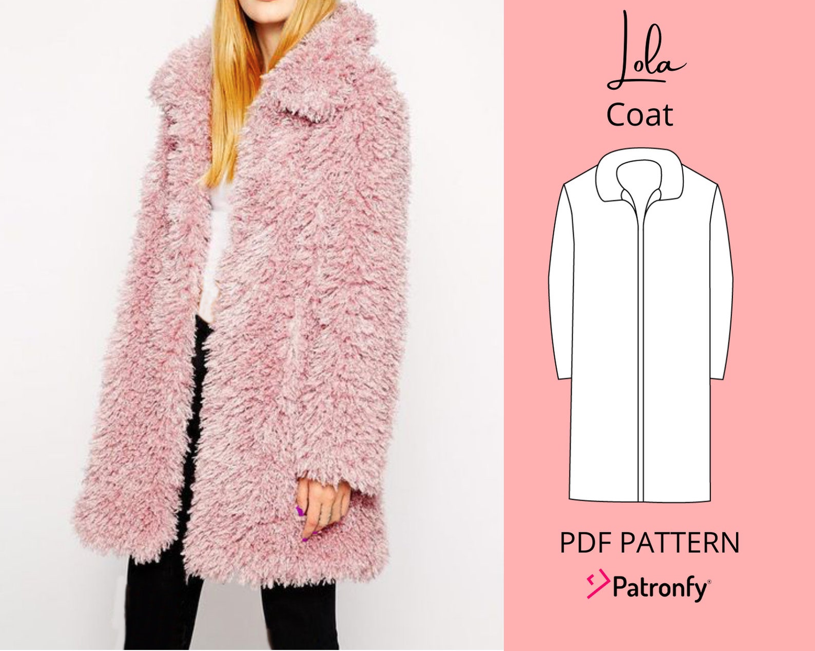 Lola Coat PDF Sewing Pattern Oversized Coat Pattern 6 | Etsy