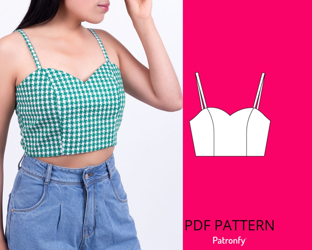 Julia Bustier PDF Sewing Pattern Bustier Pattern 6 SIZES - Etsy