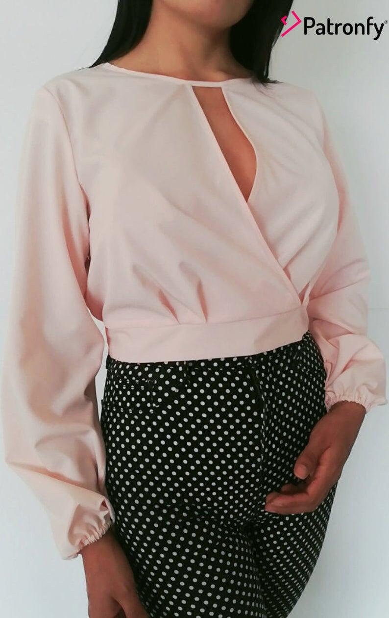 Sofia Blouse Pattern PDF Sewing Pattern V Neck Blouse - Etsy