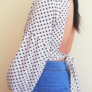 Karen Blouse With Open Back and Back Tie | PDF Sewing Pattern | Women ...