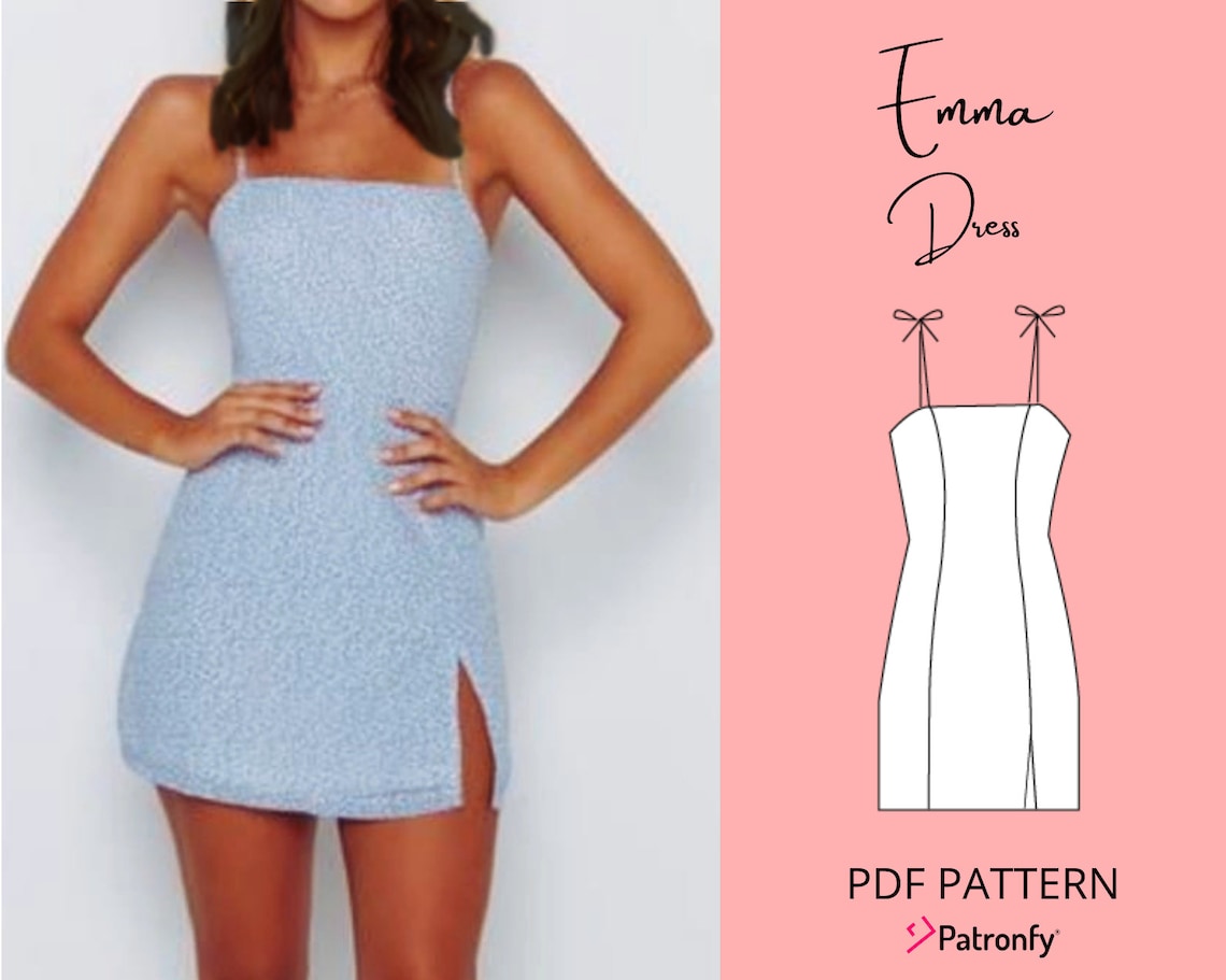Emma Dress PDF Sewing Pattern Cami Dress Pattern Dress | Etsy