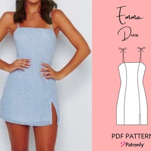 Emma Dress PDF Sewing Pattern Cami Dress Pattern Dress | Etsy