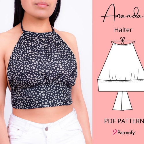 PDF Halter Crop Top Sewing Patterndigital Sewing Patternus - Etsy