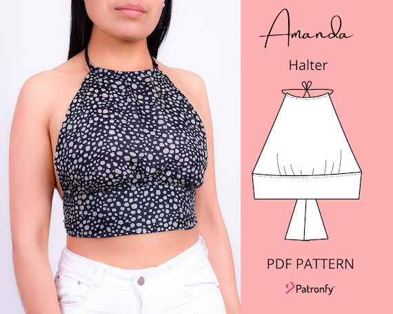 21 Designs Sewing Pattern Halterneck Top Alissakeiron