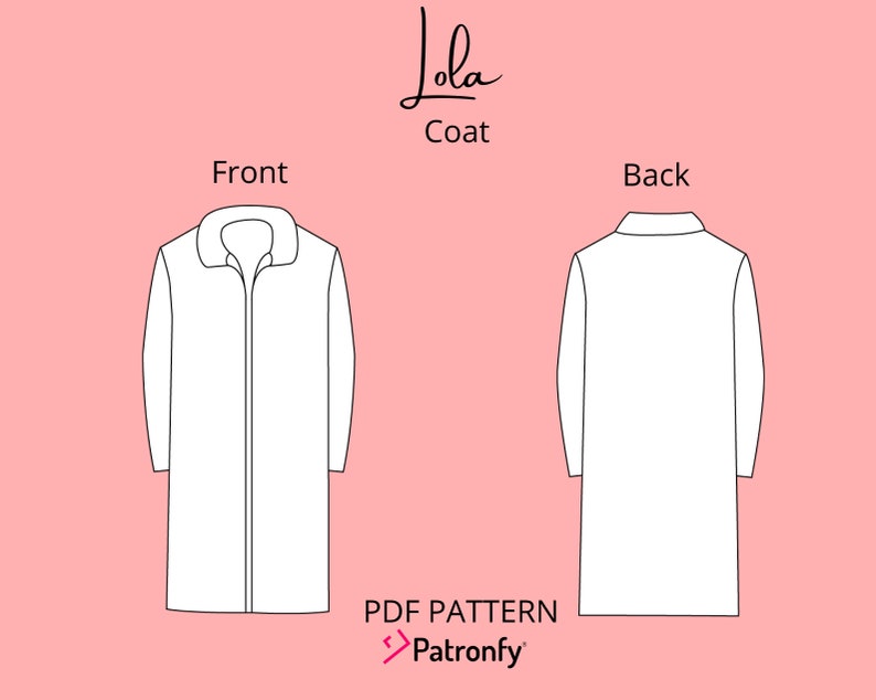 Lola Coat PDF Sewing Pattern Oversized Coat Pattern 6 | Etsy