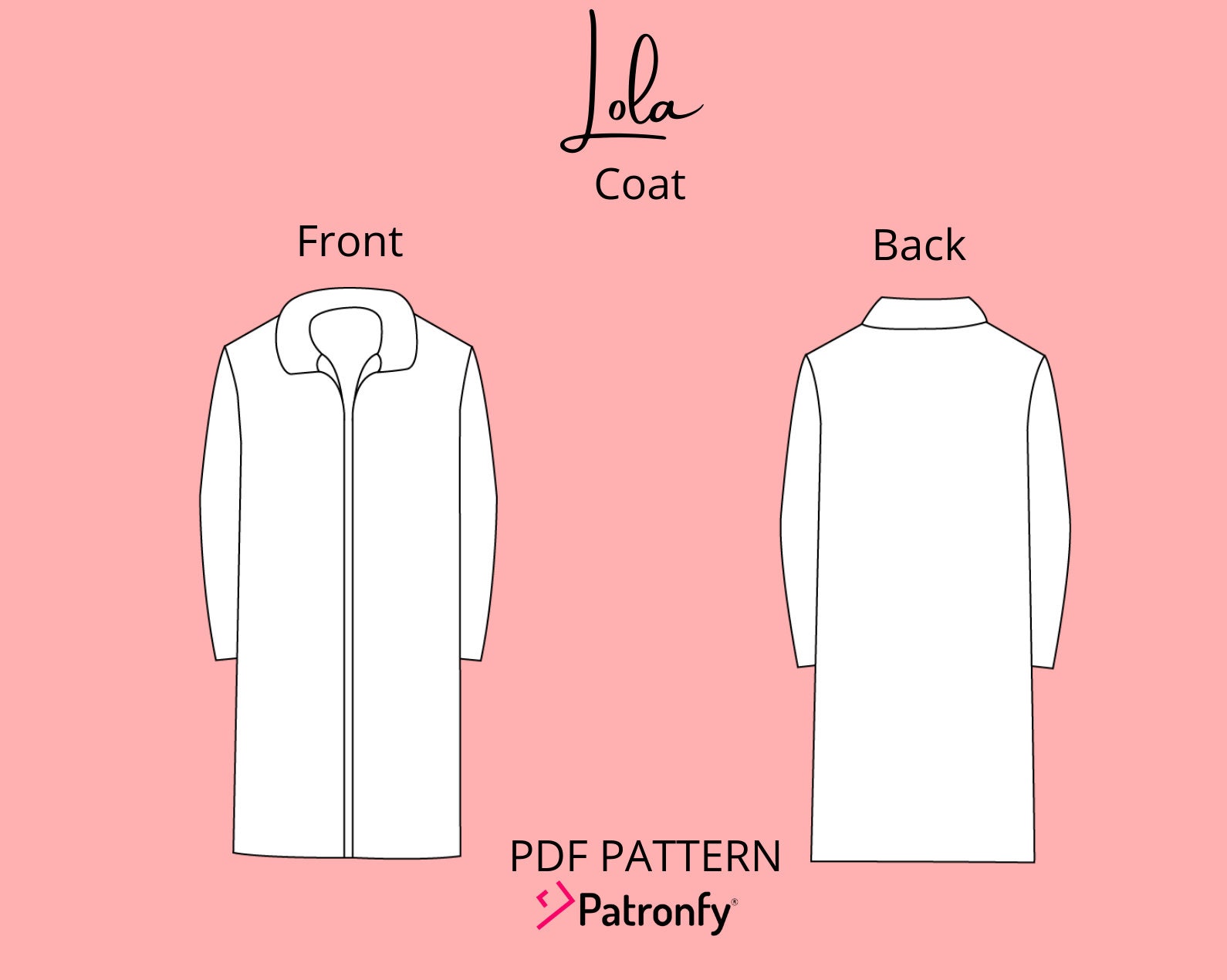 Lola Coat PDF Sewing Pattern Oversized Coat Pattern 6 | Etsy