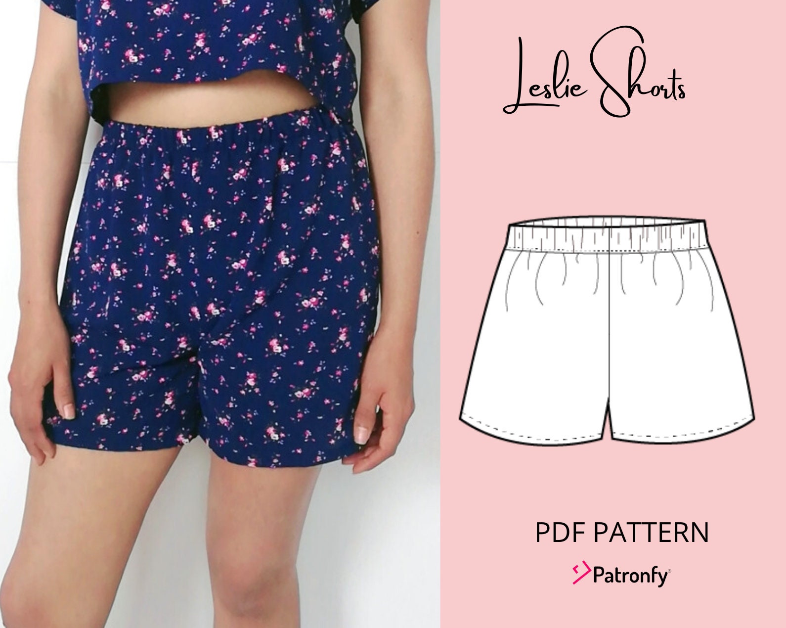 Leslie Shorts Digital PDF Sewing Pattern Shorts Pattern - Etsy Australia