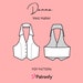 Danna Vest Halter PDF Sewing Pattern Backless Crop Top Sewing Waistcoat ...
