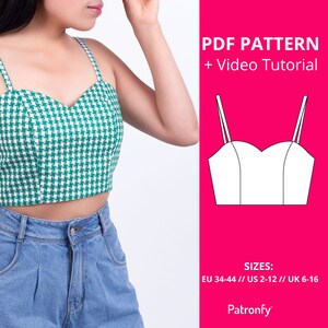 Julia Bustier PDF Sewing Pattern Bustier Sewing Pattern Instant ...