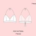 Nancy Bralette PDF Sewing Pattern Bralette Pattern 6 SIZES Instant ...