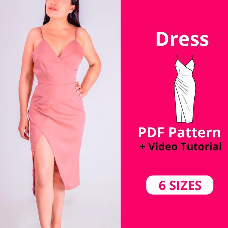 Draped Dress Pattern - Etsy