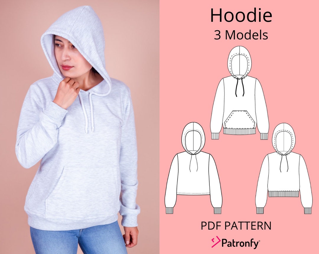 Hoodies Patterns PDF Sewing Pattern 3 Patterns Pattern - Etsy