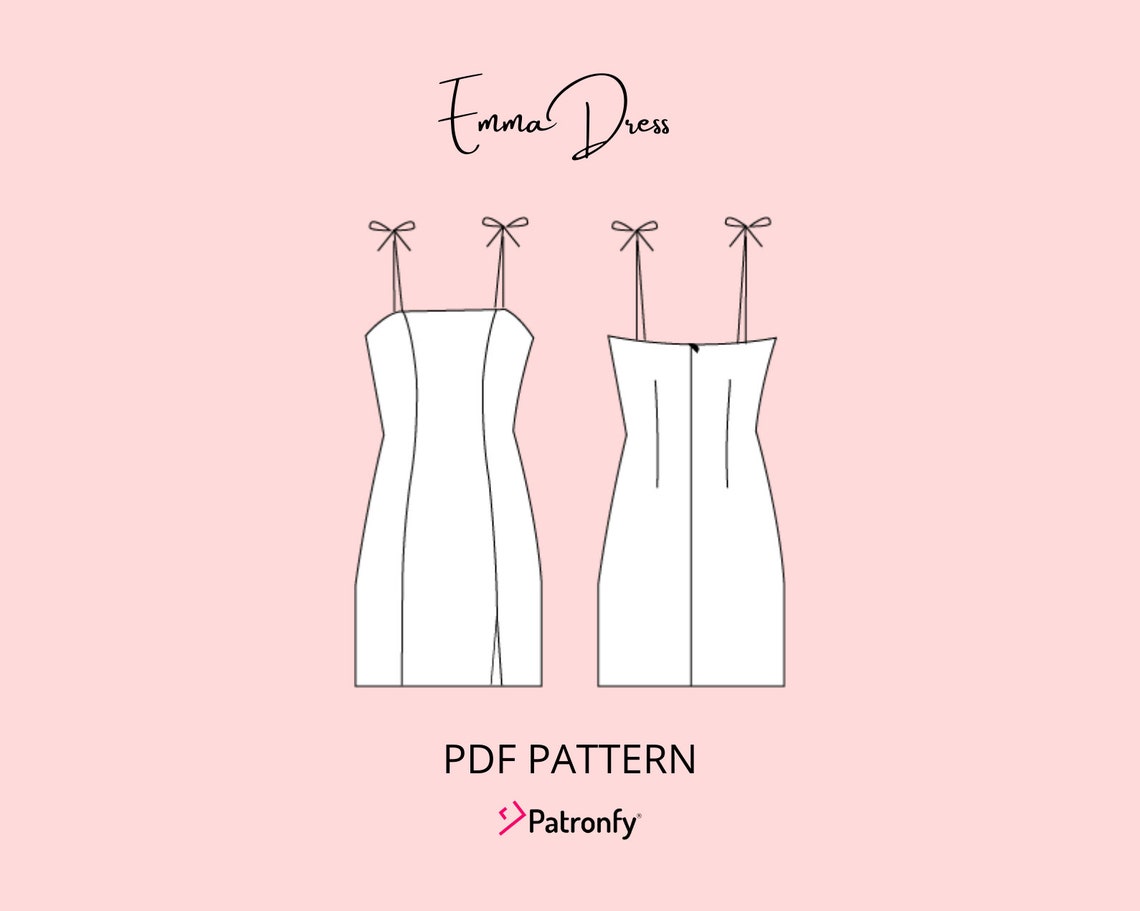 Emma Dress PDF Sewing Pattern Cami Dress Pattern Dress | Etsy