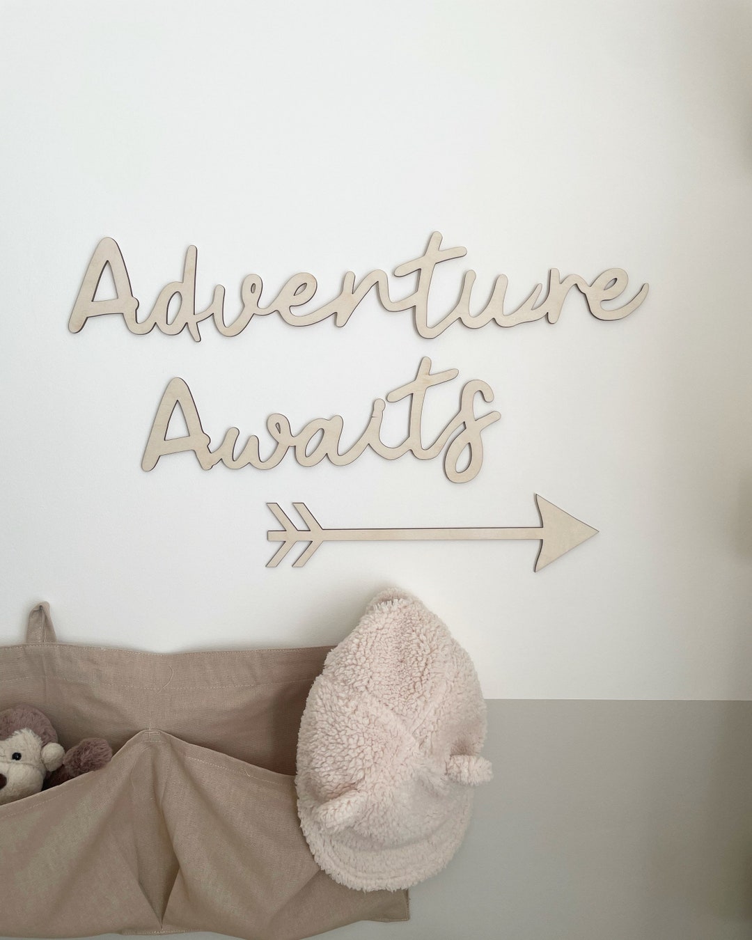 Adventure Awaits Signage, Wall Art, Wooden/ Acrylics Name Sign, Nursery ...