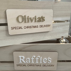 Christmas Crate/ Box Sign / Special Delivery Sign - Etsy