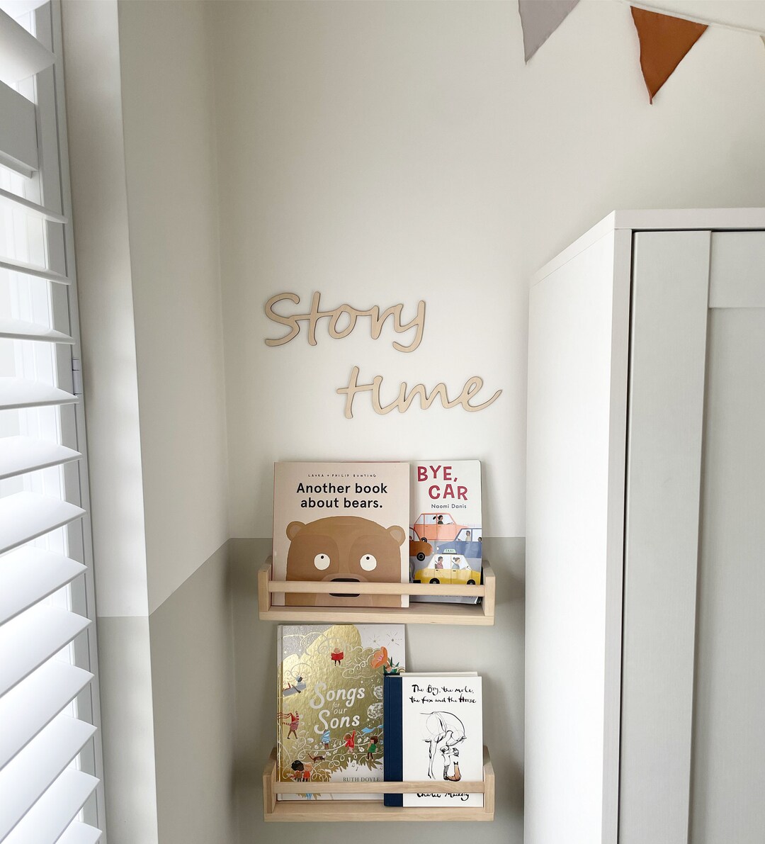 Story Time Wall Sign, Wall Art, Wooden Name Sign, Nursery Decor, Photo ...