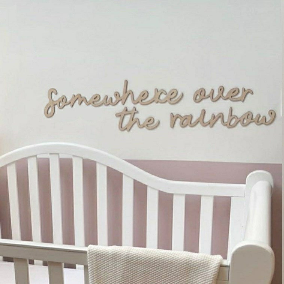 Somewhere Over the Rainbow Signage Wall Art Wooden/ Acrylics - Etsy