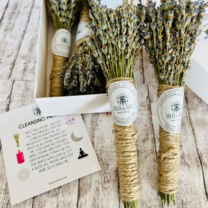 LAVENDER Smudge Stick /smoke Cleanse Wand/incense Cleanser/smoke ...
