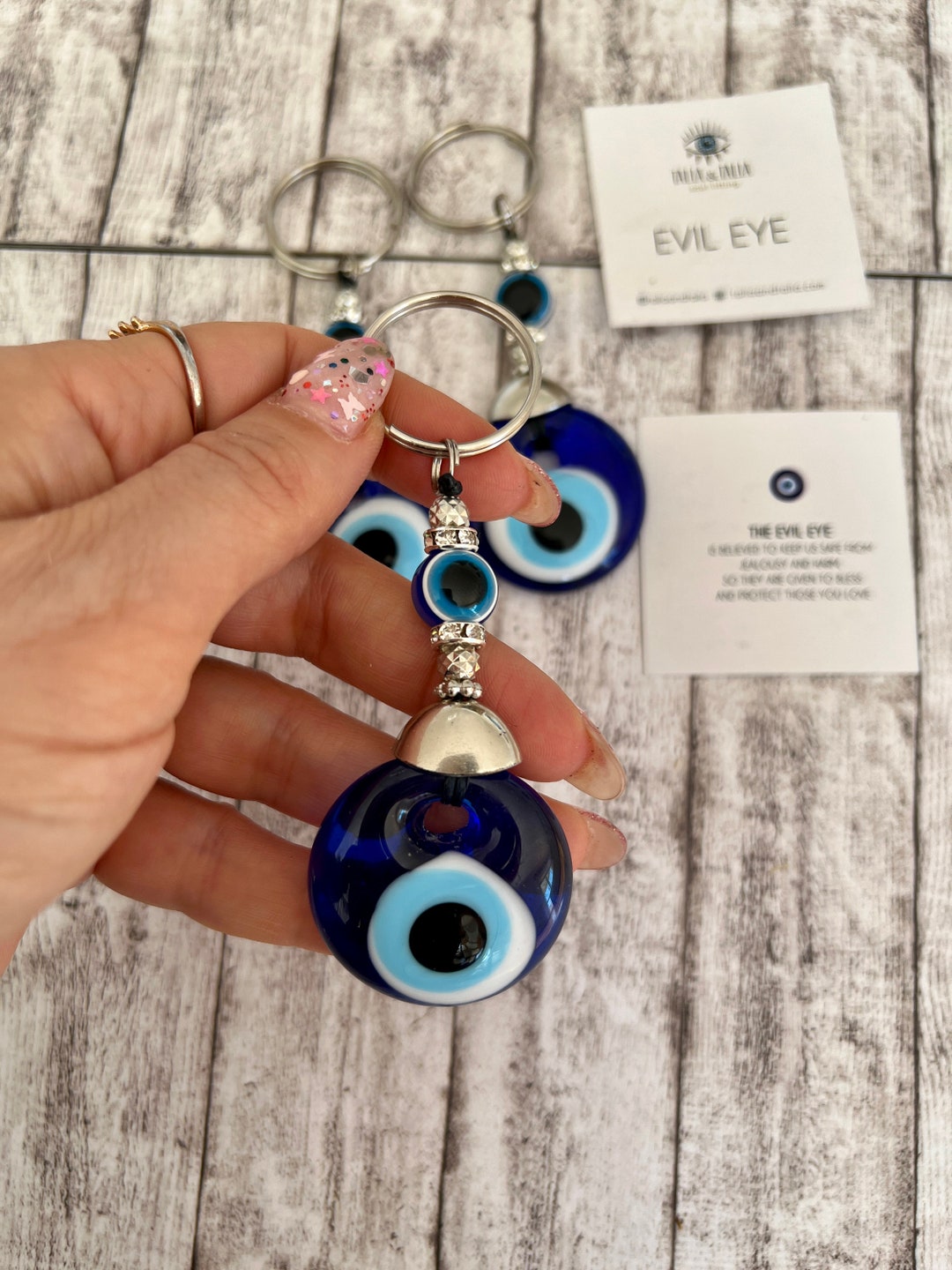 Blue Evil Eye Keychain: Lucky Charm, Protection Amulet - Etsy