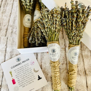 LAVENDER Smudge Stick /smoke Cleanse Wand/incense Cleanser/smoke ...