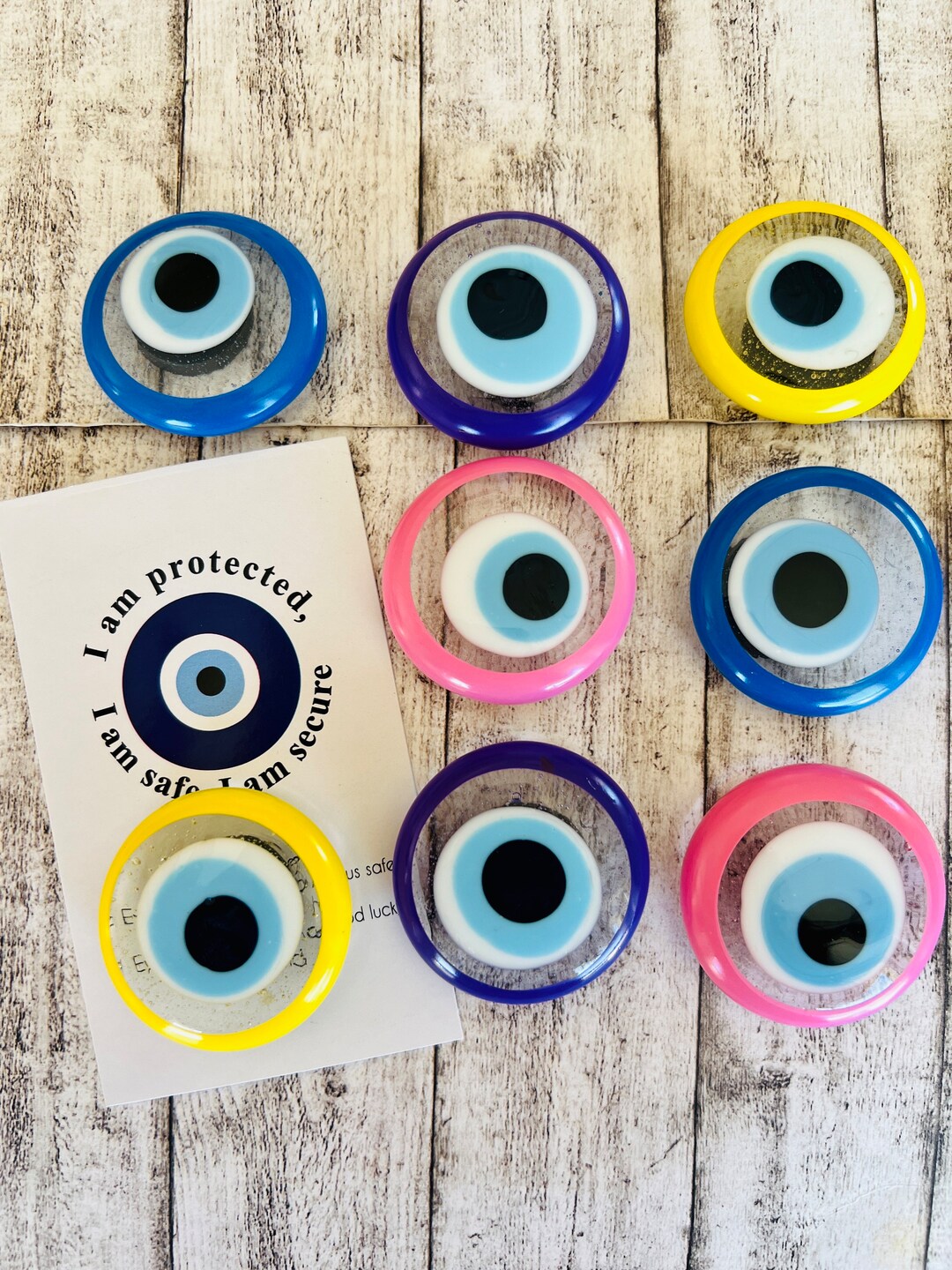 Evil Eye Magnet, Glass Evil Eye Magnet,home Decor, Fridge Magnet, Home ...