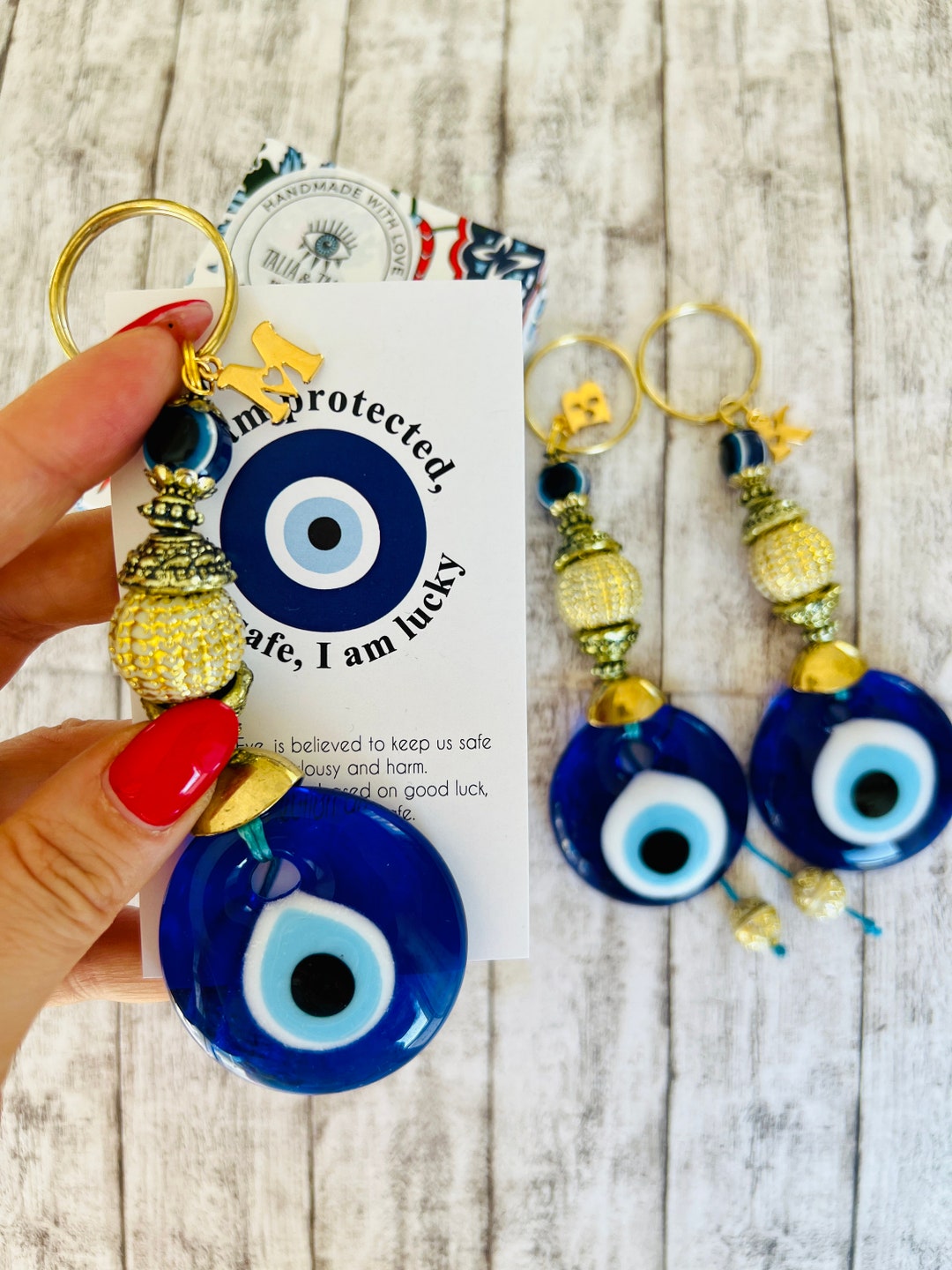 Personalized Gift, Evil Eye Keychain, Valentines Day Gift, Lucky Evil ...
