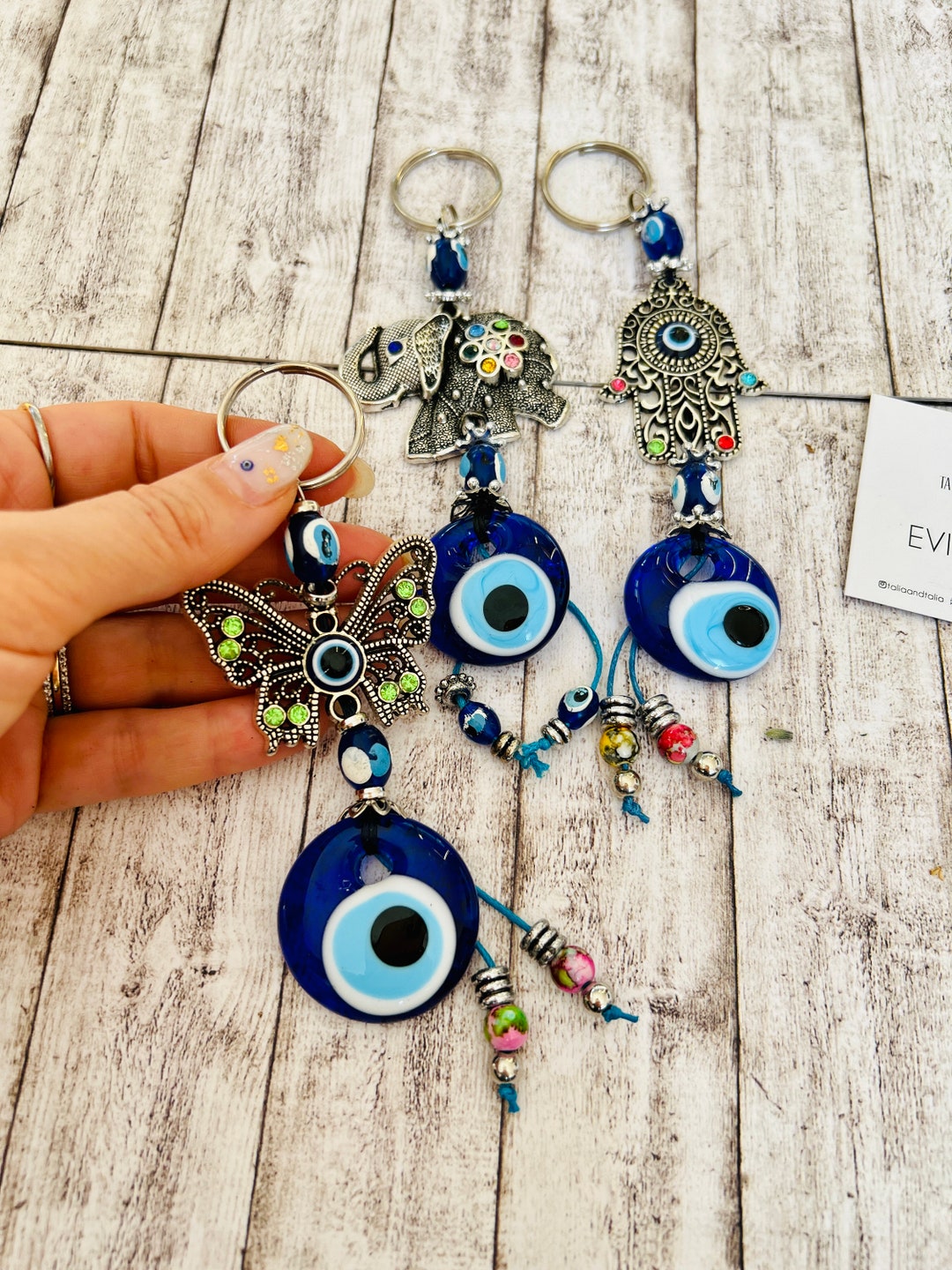 Evil Eye Keychain Lucky Evil Eye Keychain, Evil Eye Key Ring Bag Charm ...