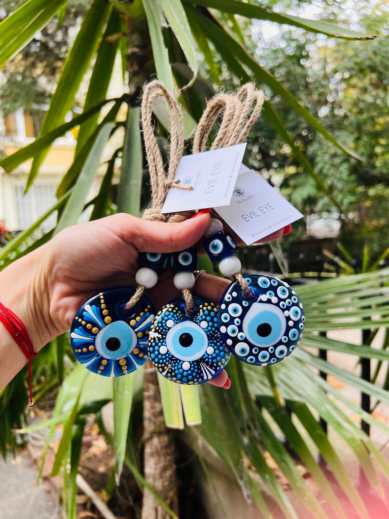 Hand Painted Evil Eye Wall Hanging House Protection Home - Etsy