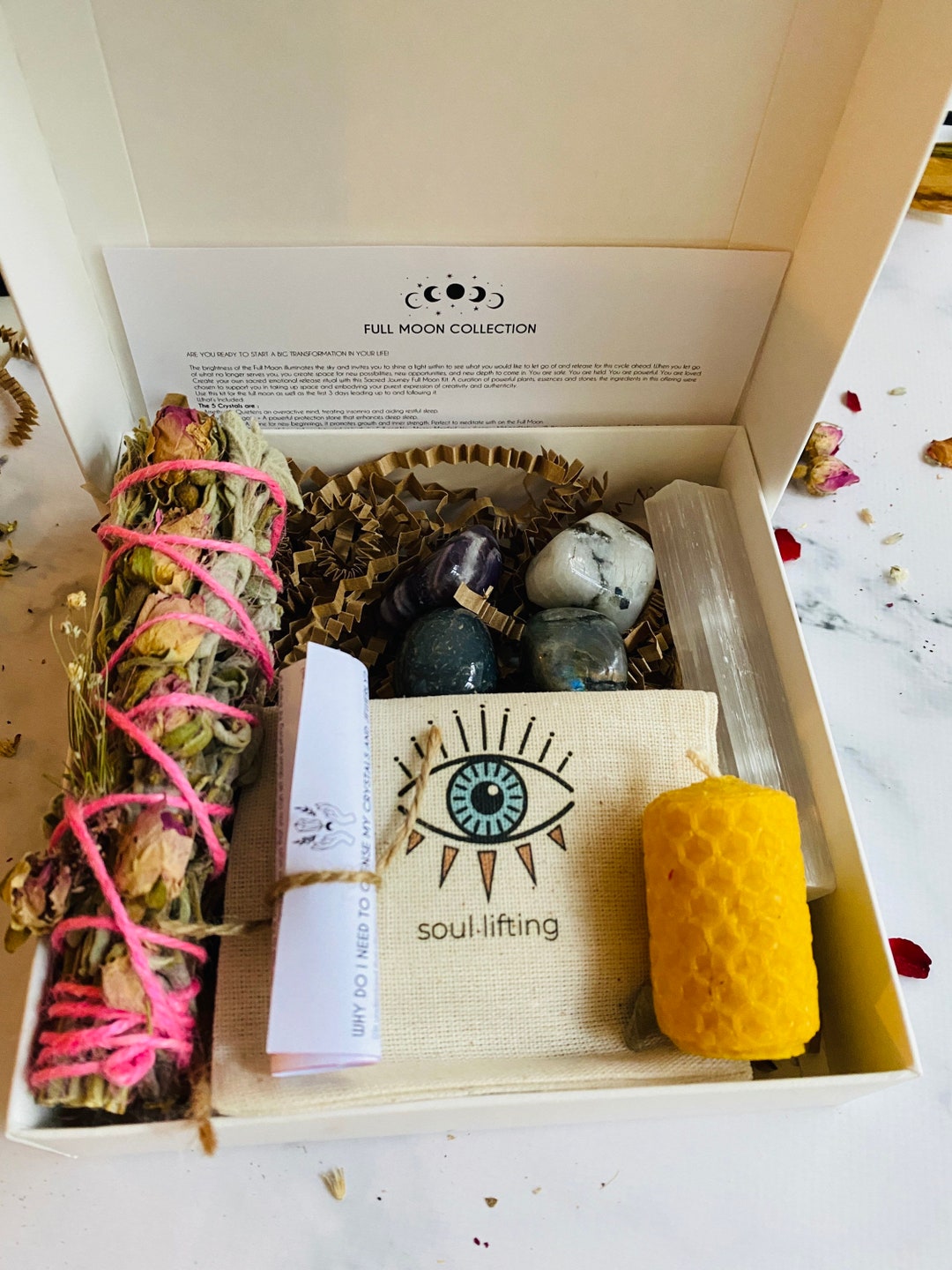 Full Moon Crystals Kit Full Moon Full Moon Set Crystals of - Etsy