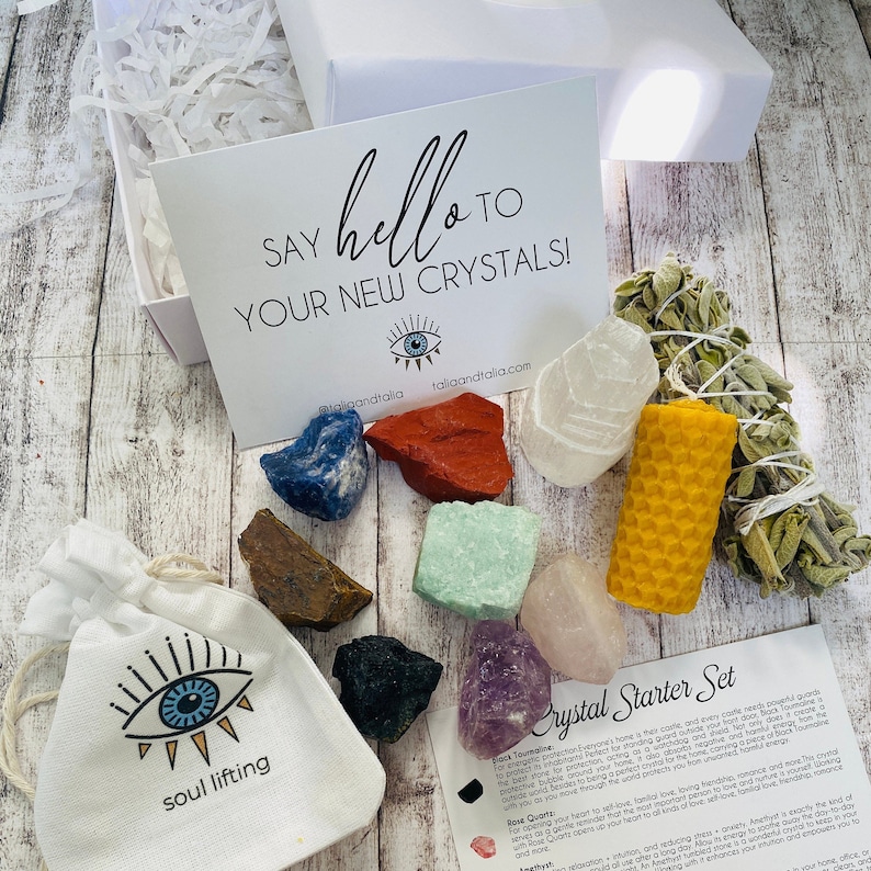 Beginner Crystal Set 8 Crystals Starter Kit With Healing Etsy