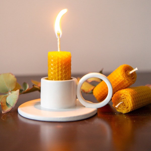 Ceramic Candle Holder With Handle - Etsy