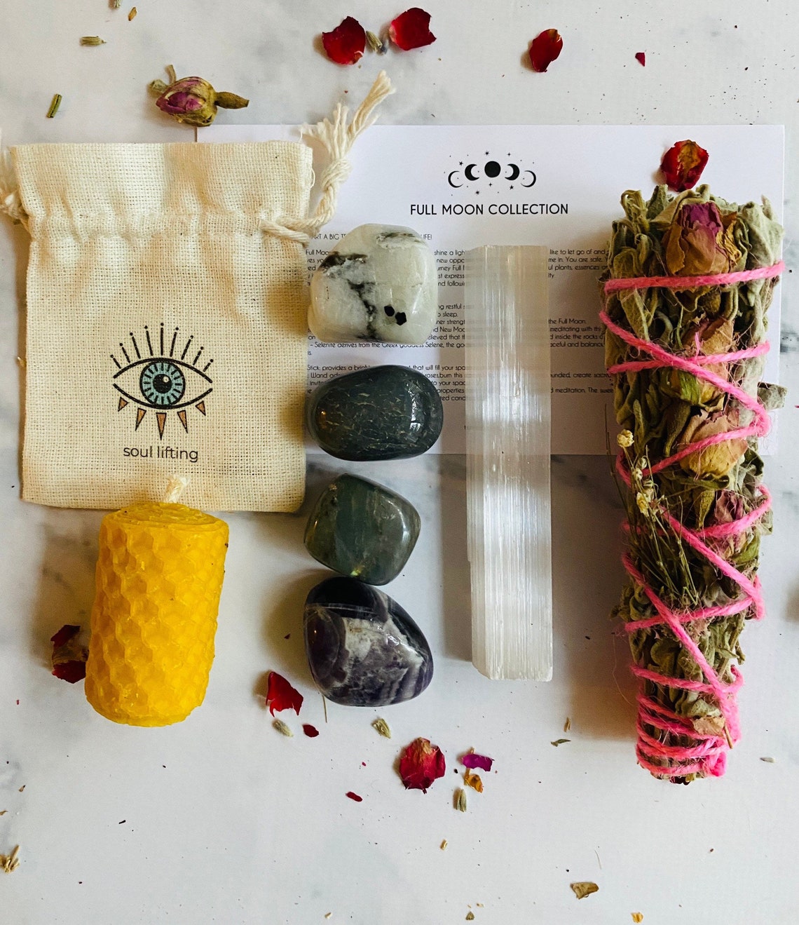 Full Moon Crystals Kit Full Moon Full Moon Set Crystals of - Etsy