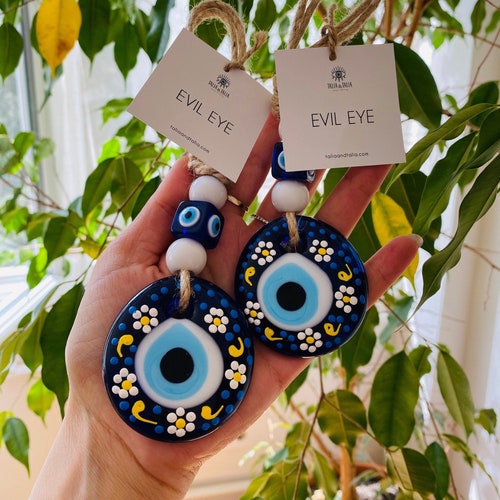 Hand Painted Evil Eye Wall Hanging House Protection Home - Etsy
