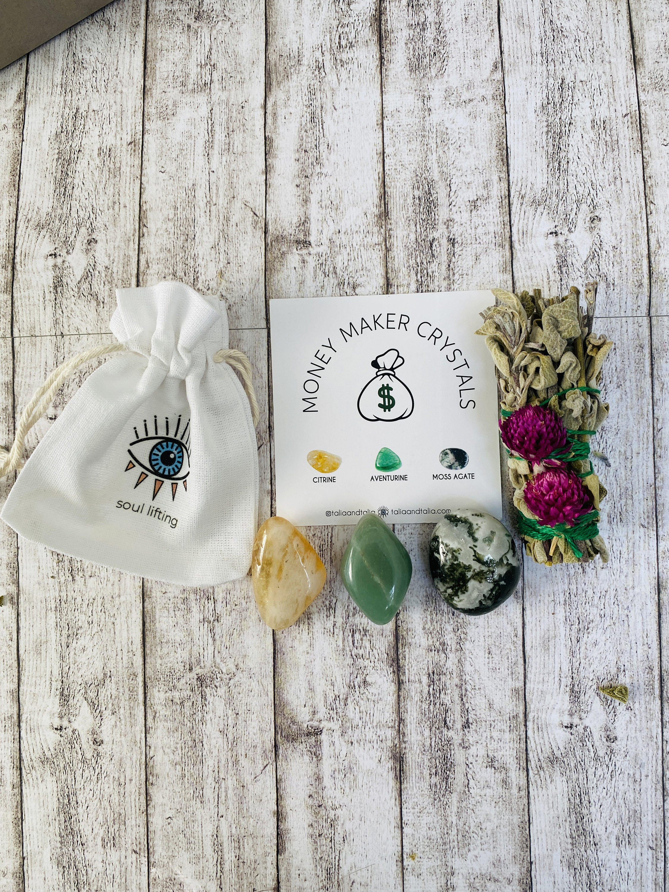 Money Crystals Set Crystals for Manifesting Money Abundance - Etsy