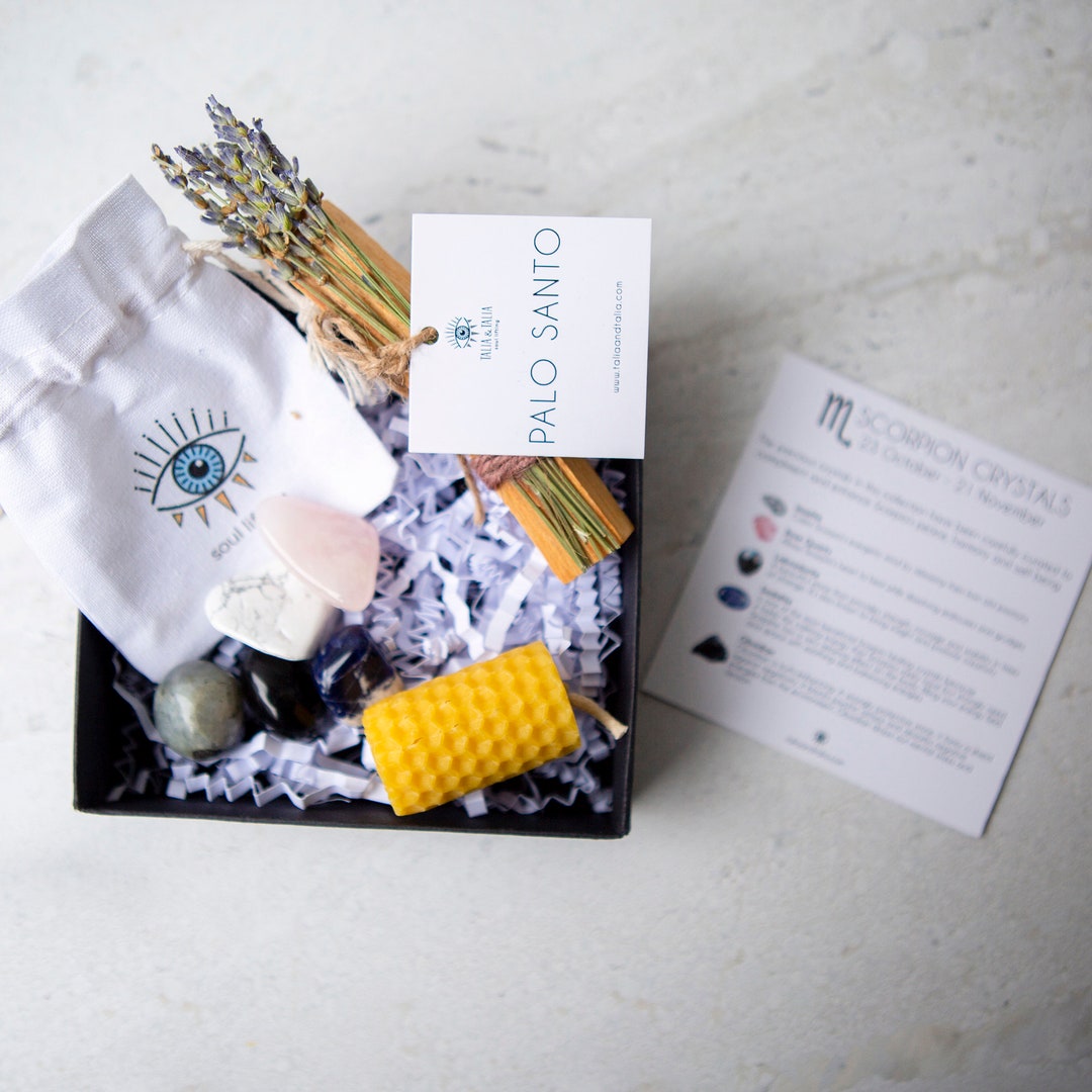 SCORPIO Zodiac Crystal Set, Scorpion Birthstone Stone Gift, Zodiac ...