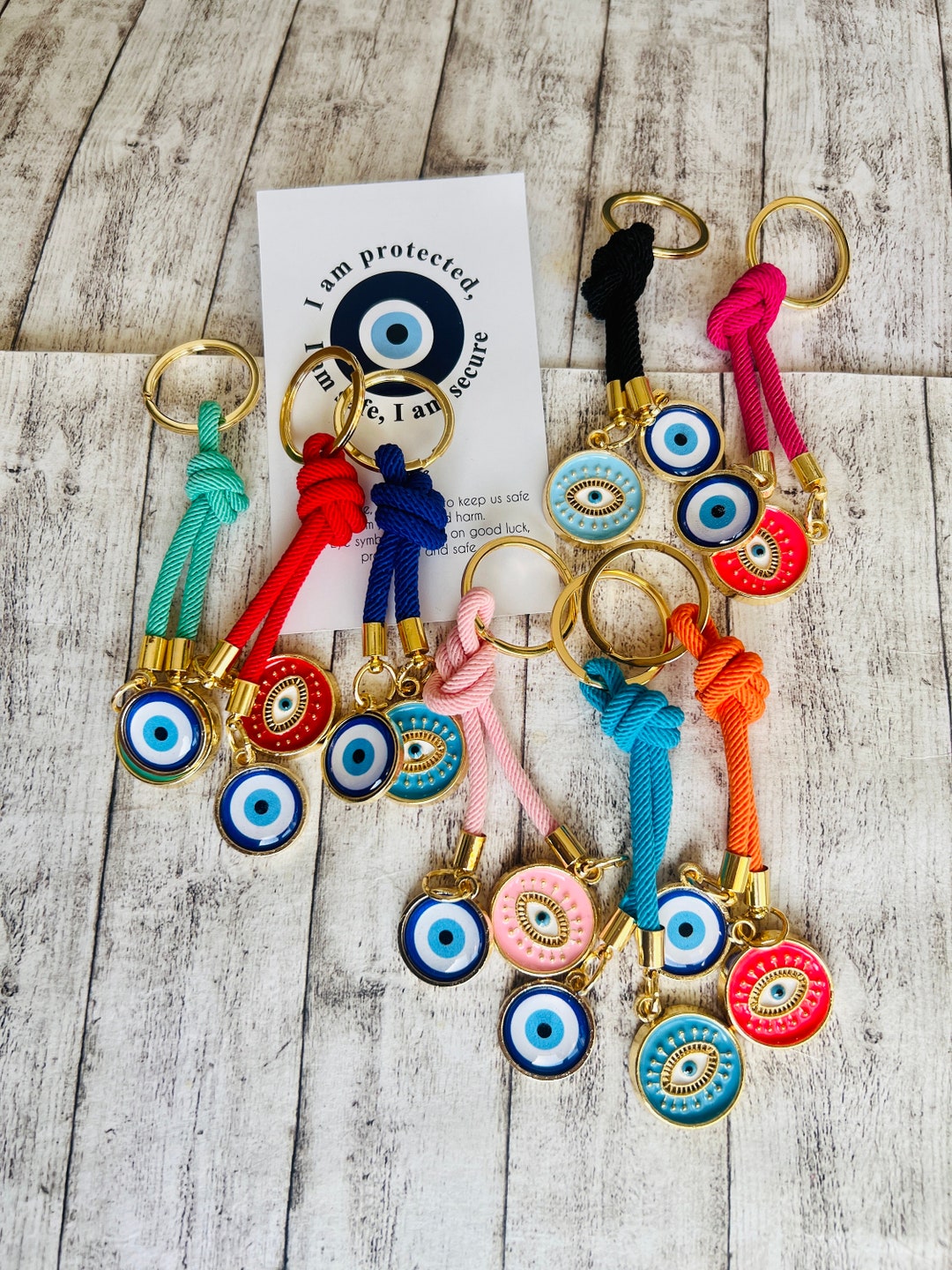 Evil Eye Keychain, Gift Ideas, Evil Eye Gift, Bag Charm, New Home Gift ...