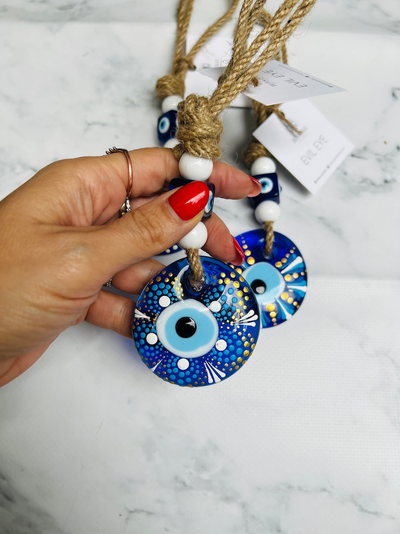 Hand Painted Evil Eye Wall Hanging House Protection Home - Etsy