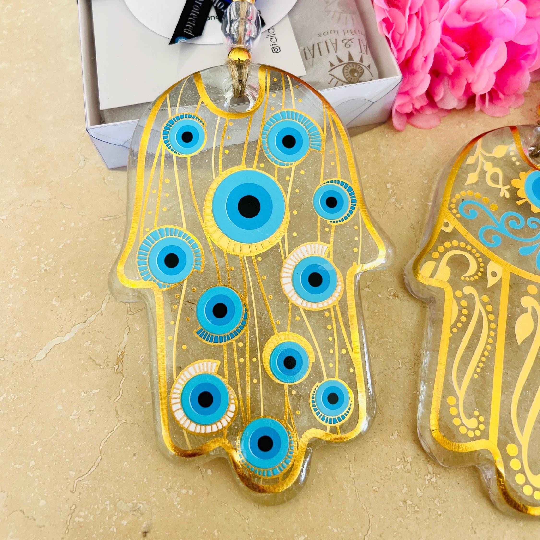 Hamsa Evil Eye Wall Hanging: Nazar Amulet Home Decor, Wall Art , Home ...