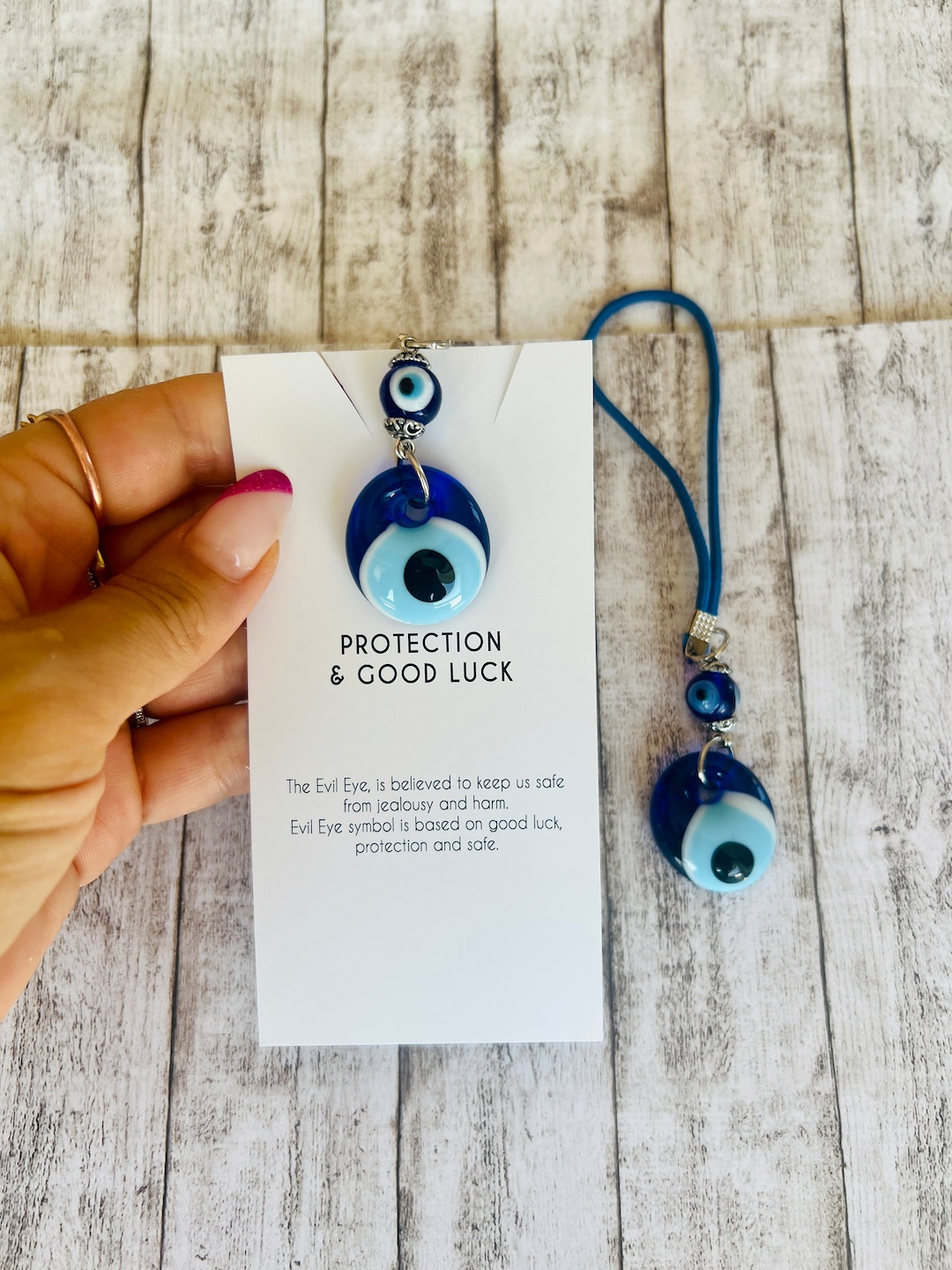 Car Charm Amulet, Car Rear View Mirror Charm, Glass Evil Eye Bead, Evil ...