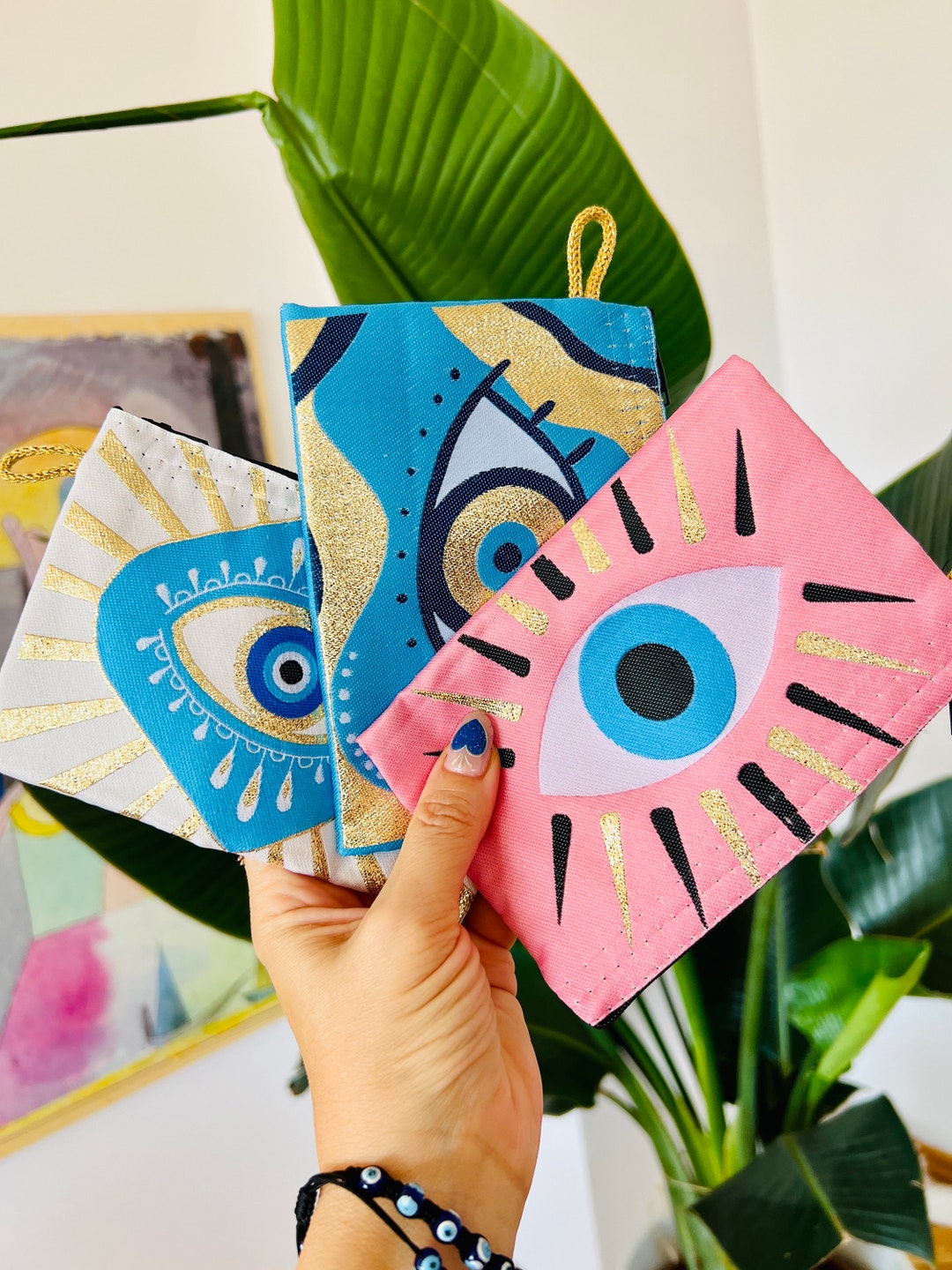 Evil Eye Purses, Coin Purse, Wallet Purse, Make up Mini Bag, Mini Bag ...