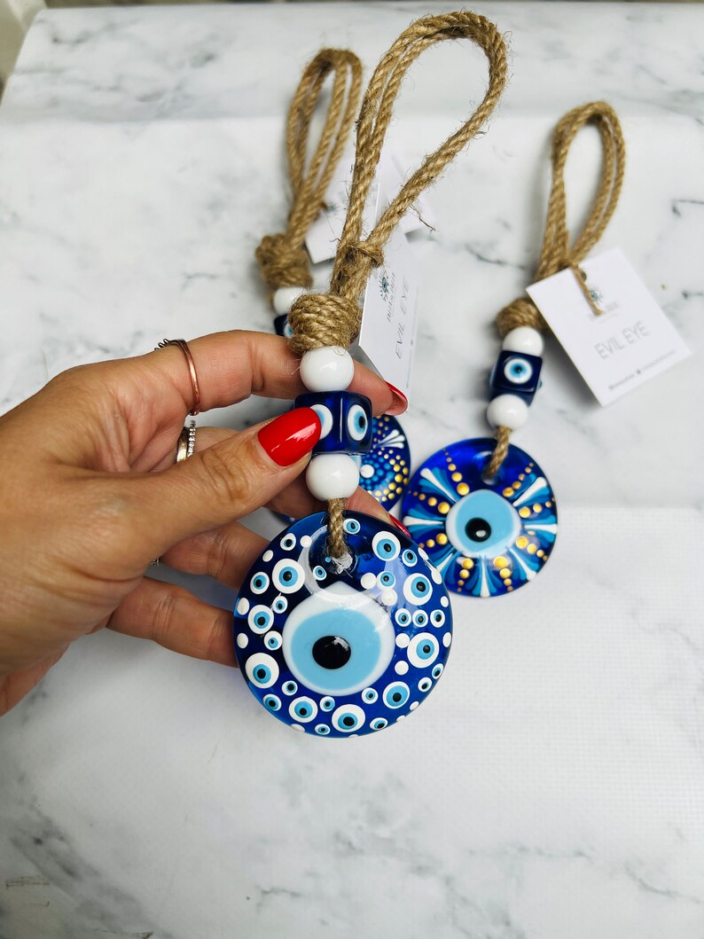 Hand Painted Evil Eye Wall Hanging House Protection Home - Etsy