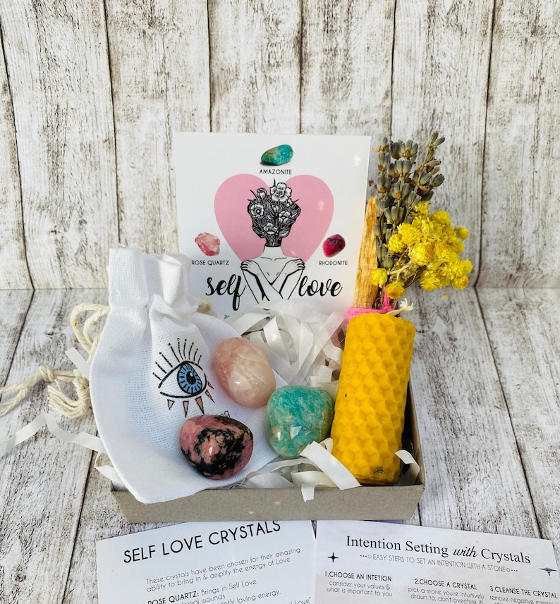 Self Love Crystal Set Love Crystals Crystal Healing Set - Etsy
