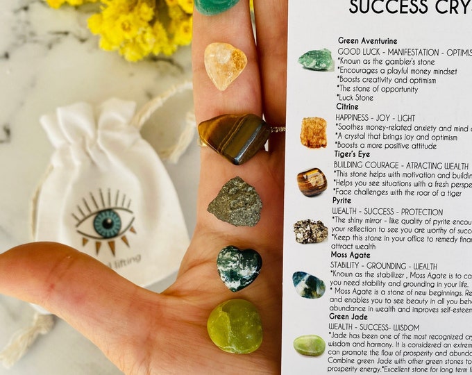 Luck & Prosperity Crystal Kit 5 Pcs Natural Crystal Tumbles - Etsy