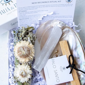 New Beginnings Ritual Kit, Sage Smudge Kit, Energy Cleansing Ritual Kit ...