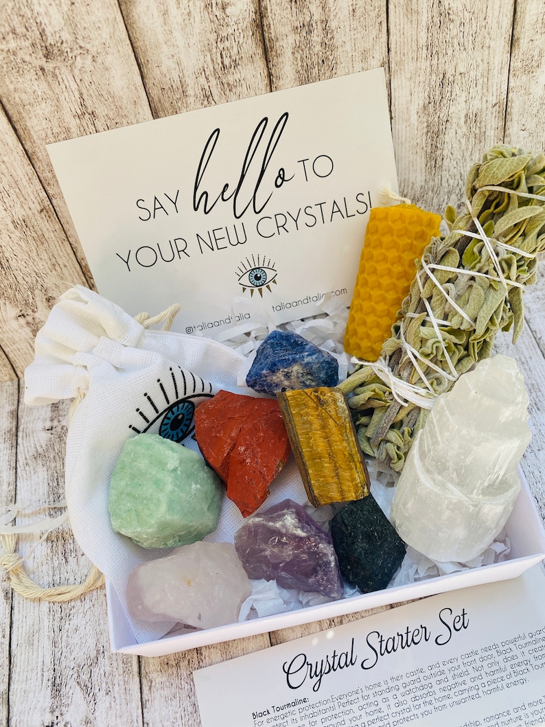 Beginner Crystal Set 8 Crystals Starter Kit With Healing Etsy