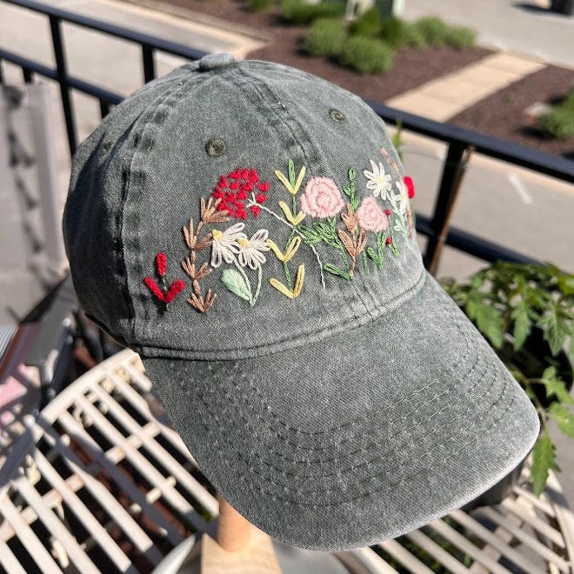 MTO Hand Embroidered Baseball Hat Made to Order - Etsy