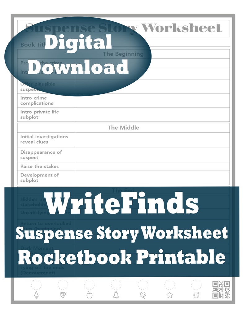 Printable Suspense Story Worksheet for Rocketbook Notebooks - Etsy
