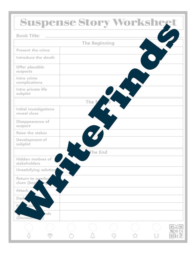 Printable Suspense Story Worksheet for Rocketbook Notebooks, Writer ...