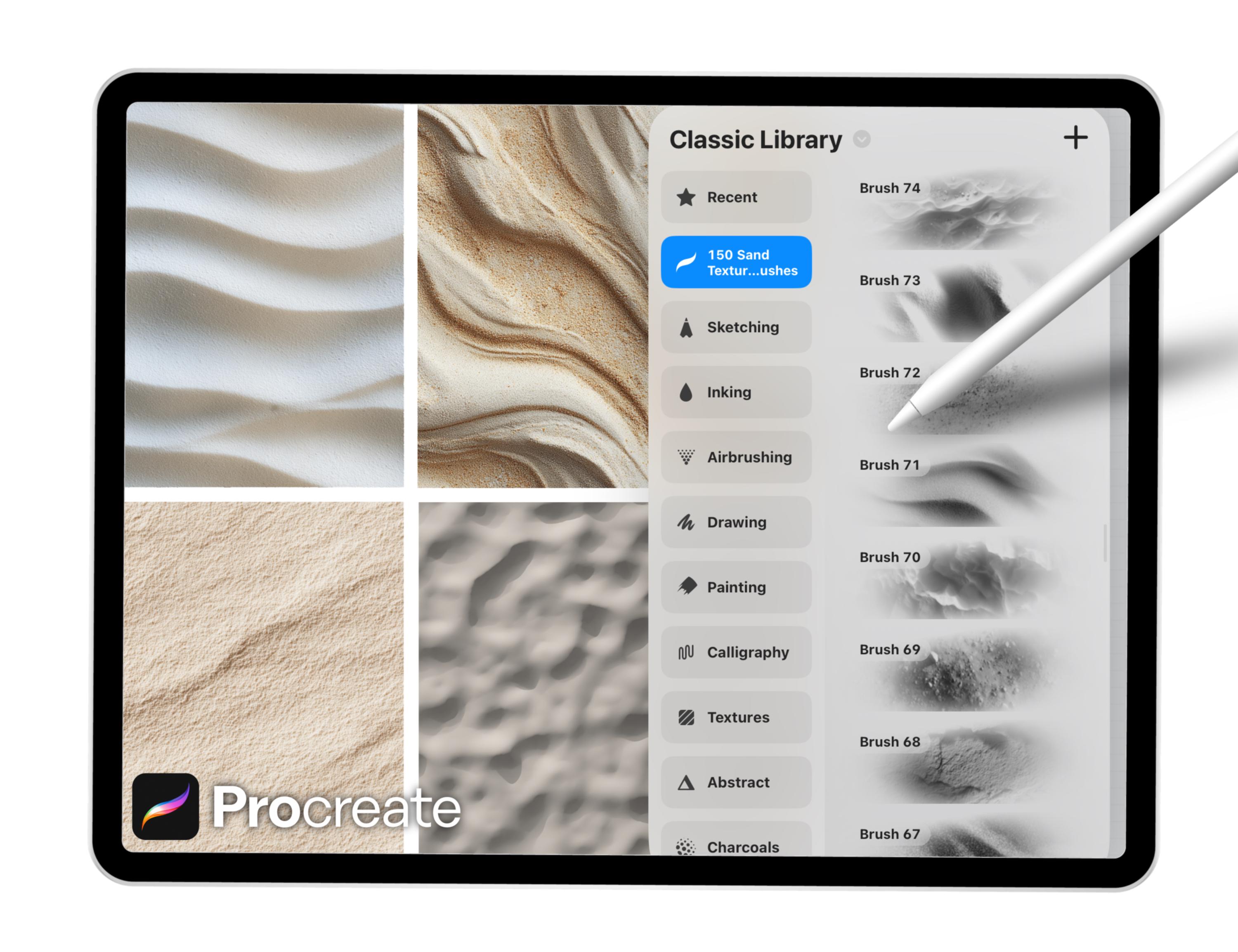 150 Sand Texture Brushes for Procreate – Grain, Dust, Beach & Desert ...